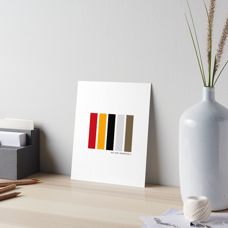 "Red Dead Redemption 2 Minimalist Color Palette" Art Board Print by ...