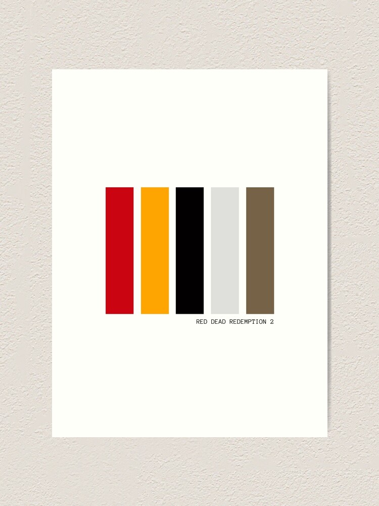 "Red Dead Redemption 2 Minimalist Color Palette" Art Print by ...