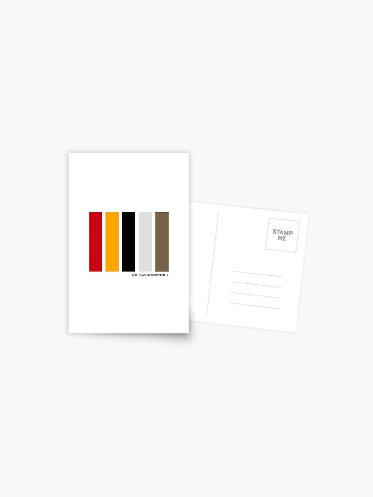 "Red Dead Redemption 2 Minimalist Color Palette" Postcard for Sale by ...