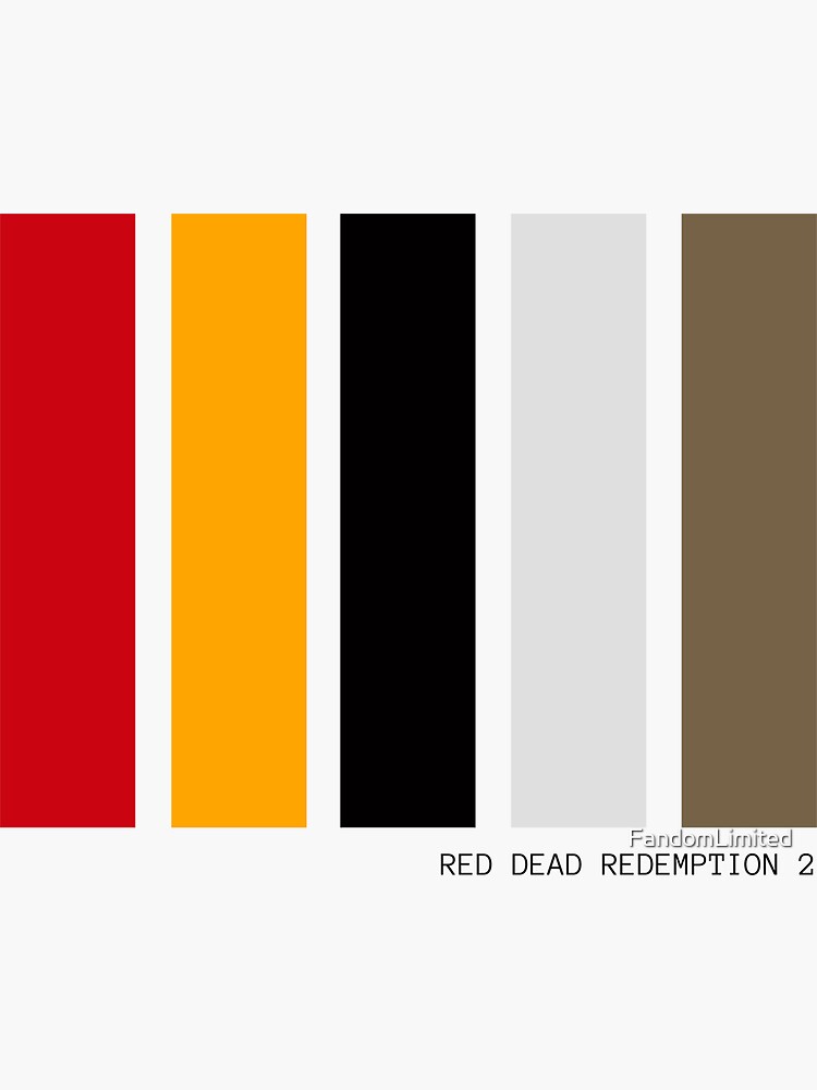 Pegatina «Paleta de colores minimalistas de Red Dead Redemption 2» de ...