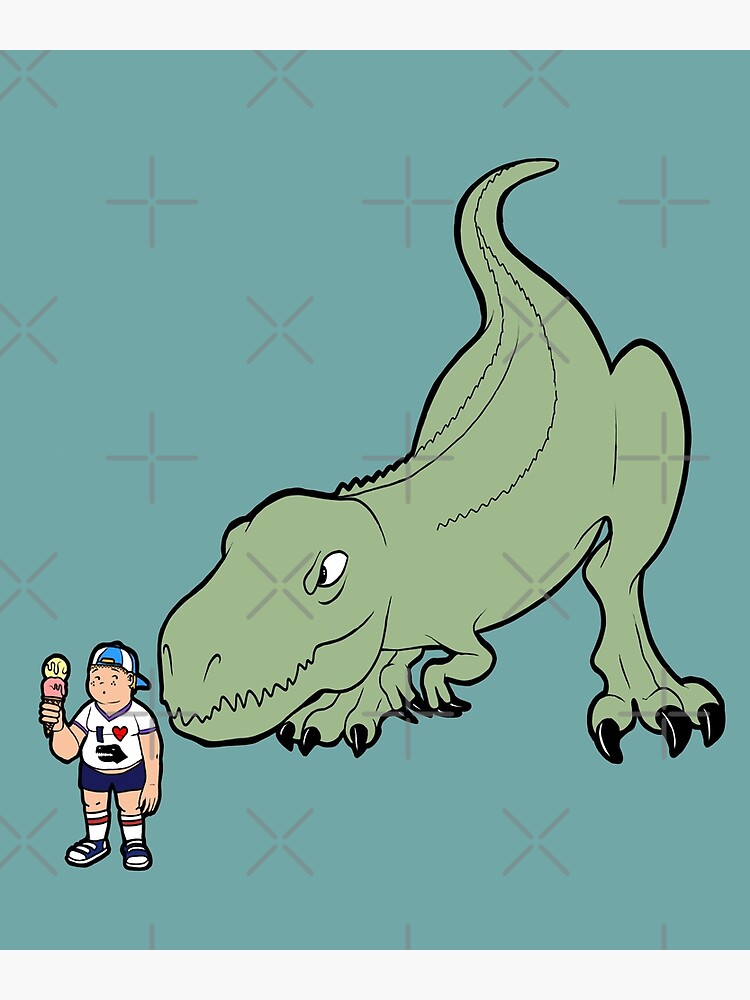 "Cute Dino Dinosaur Funny Ice Cream T Rex Animal" Poster by tommulliner ...