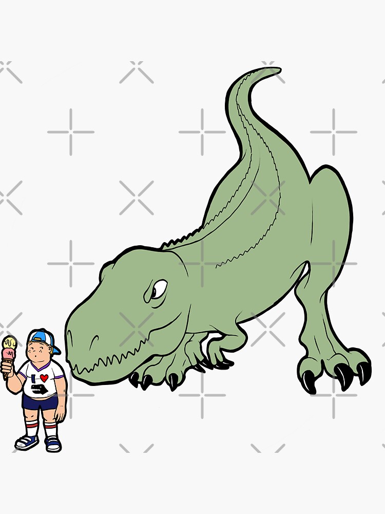 "Cute Dino Dinosaur Funny Ice Cream T Rex Animal" Sticker for Sale by ...