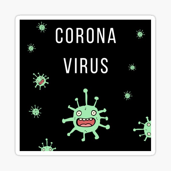 "Corona Virus Cartoon" Sticker for Sale by MikeyPsych0 | Redbubble