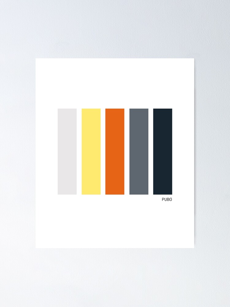 "PUBG Minimalist Color Palette" Poster by FandomLimited | Redbubble