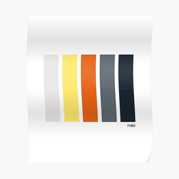 "PUBG Minimalist Color Palette" Poster by FandomLimited | Redbubble