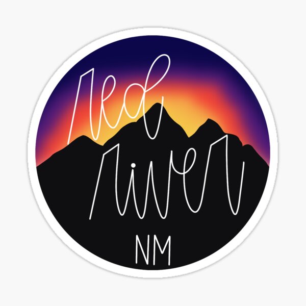 "Red River NM Sticker " Sticker for Sale by hanbowden | Redbubble