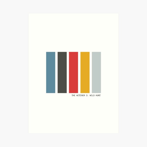 "The Witcher 3 Minimalist Color Palette" Art Print by FandomLimited ...
