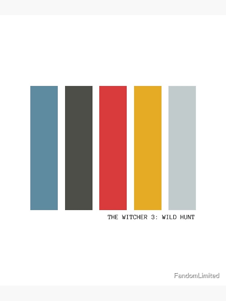 The Witcher 3 Minimalist Color Palette Premium Matte Vertical Poster ...