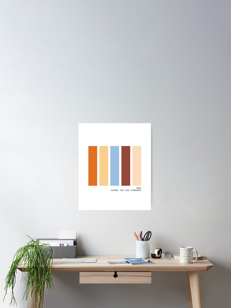 "Aang Avatar the Last Airbender Minimalist Color Palette" Poster for ...