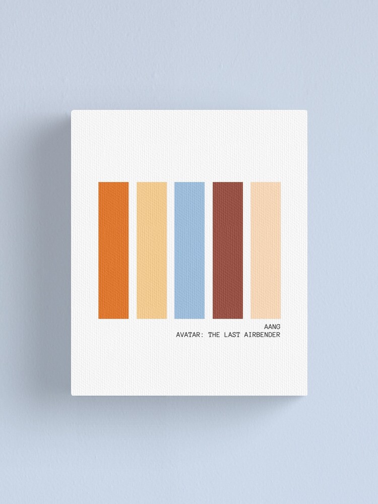 "Aang Avatar the Last Airbender Minimalist Color Palette" Canvas Print ...