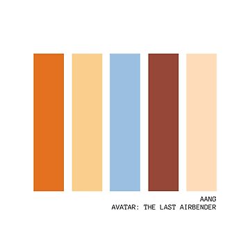 "Aang Avatar the Last Airbender Minimalist Color Palette" Laptop Skin ...