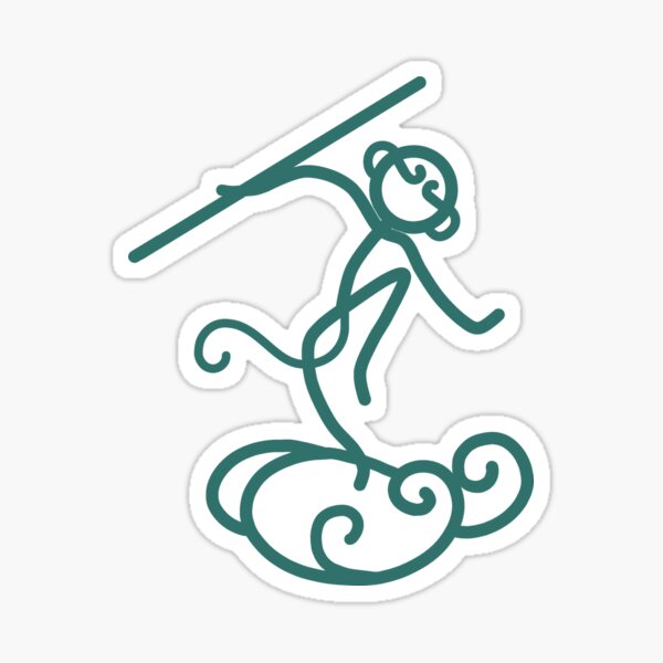 "Stickman / Monkey King 2" Sticker by LotusCreations | Redbubble