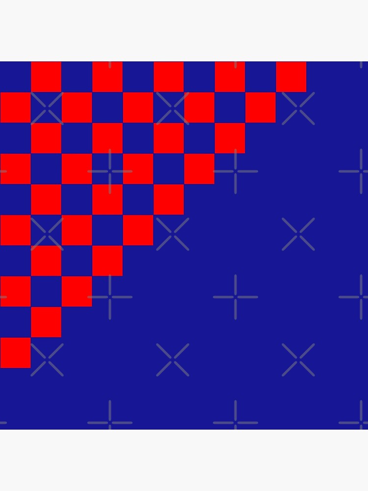 "Checkered Blue Red Triangle" Poster for Sale by oxoxoxo | Redbubble
