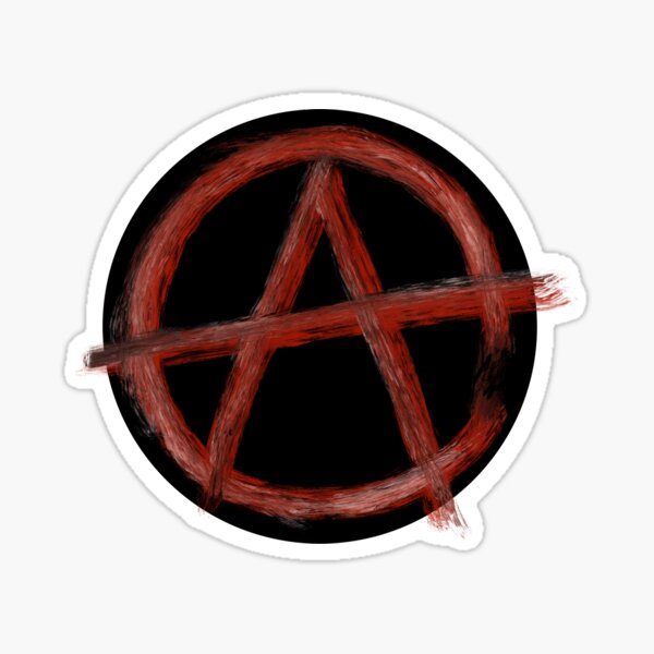 "Painted Anarchy Symbol " Sticker for Sale by claireepete | Redbubble