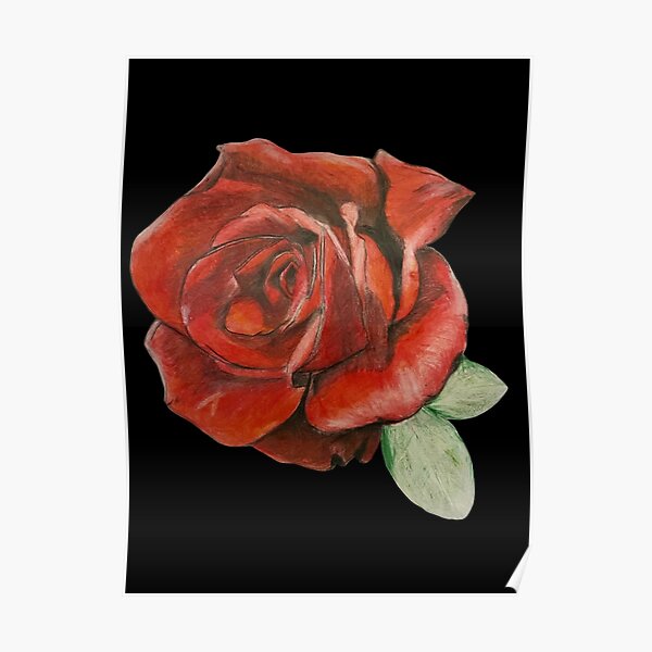 "Red Rose Art" Poster for Sale by FlorielleF | Redbubble