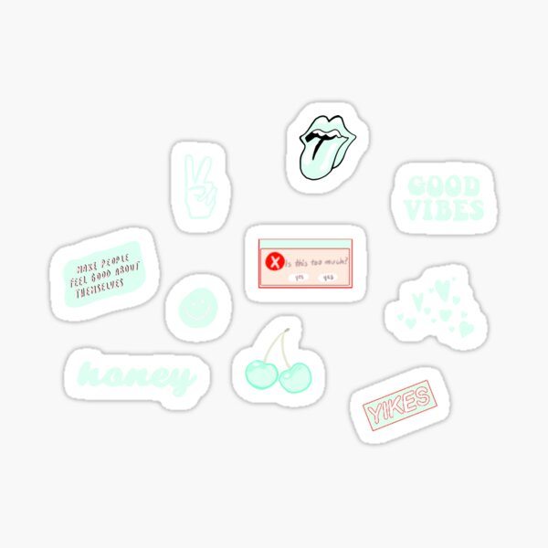 "Pastel Green Aesthetic Sticker Pack" Sticker by ethelabel | Redbubble