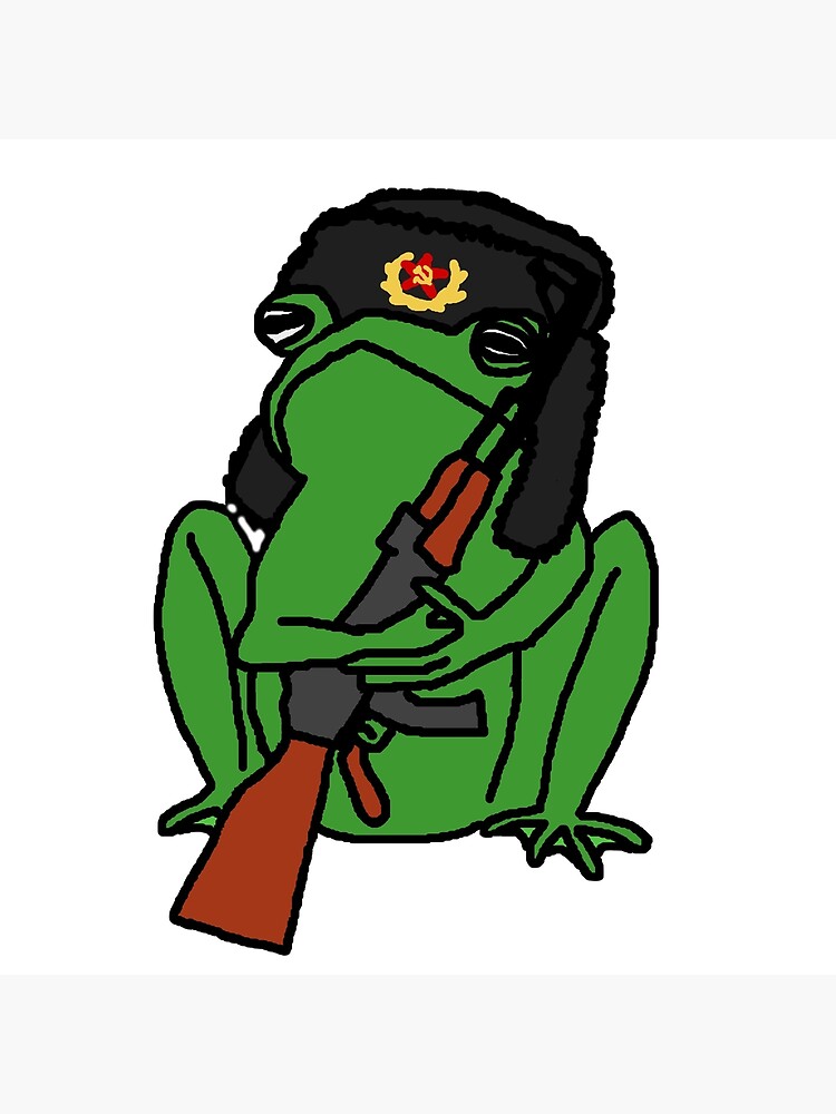 "Soviet frog with ushanka and AK-47" Photographic Print for Sale by ...