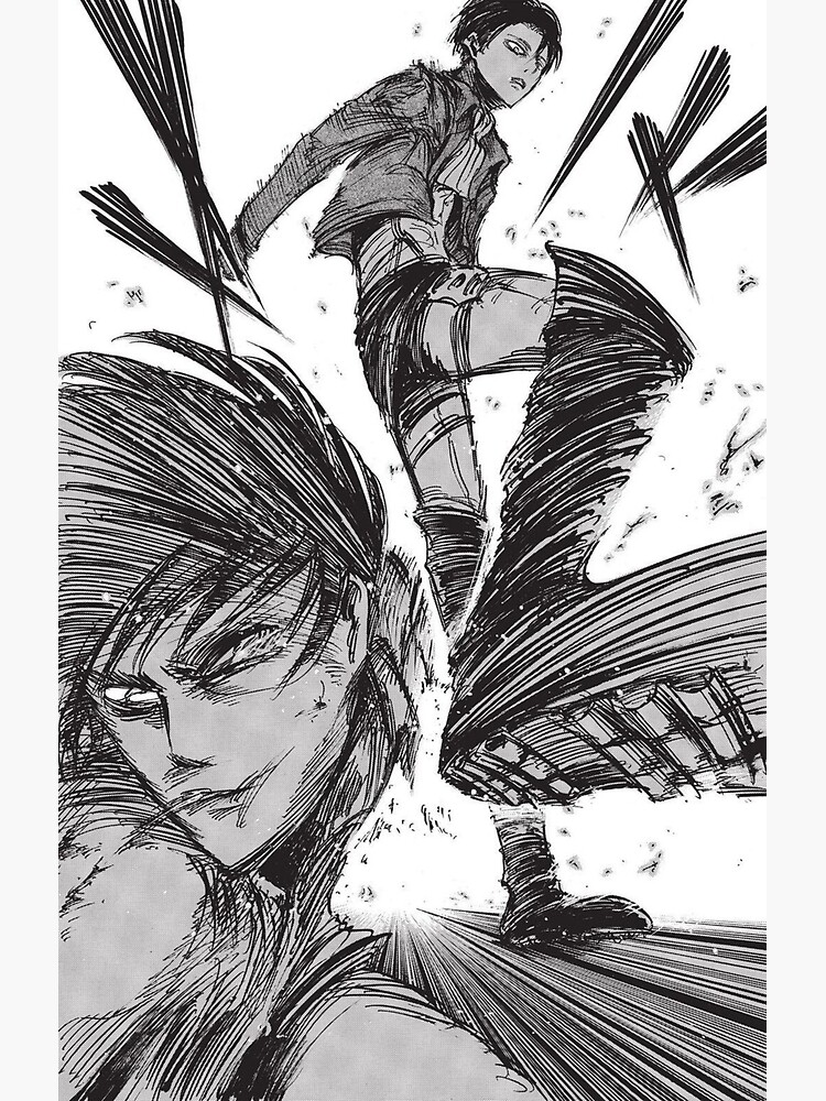Poster « Levi Beats Eren - Attack on Titan Manga Panel », par animesky ...