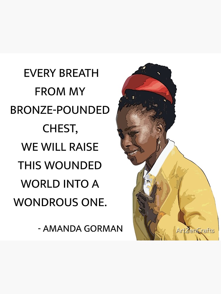 "Amanda Gorman "The Hill We Climb"" Poster by ArtZenCrafts | Redbubble