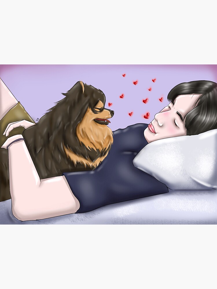 "BTS V with Little Yeontan " Sticker for Sale by jamais-hope | Redbubble