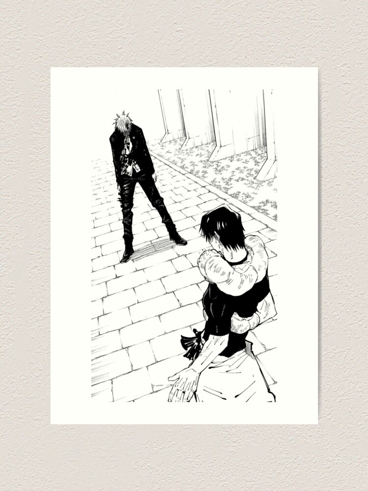 "Gojo confronts Toji - Jujutsu Kaisen Manga Panel" Art Print by ...