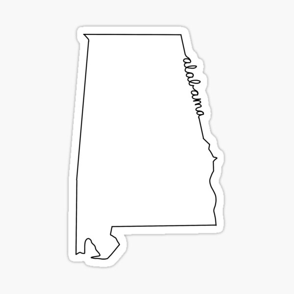 "Alabama Cursive" Sticker by amandaeg | Redbubble