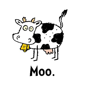 "Cartoon Cow Moo" Poster for Sale by TheBestStore | Redbubble