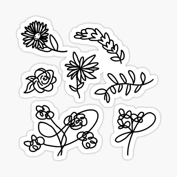"Doodle Flowers" Sticker for Sale by sophiestickers7 | Redbubble