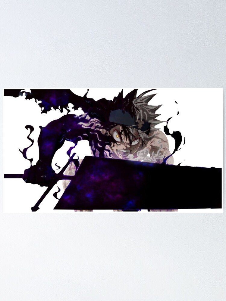 "Asta demon form black clover sticker" Poster for Sale by Akledo ...