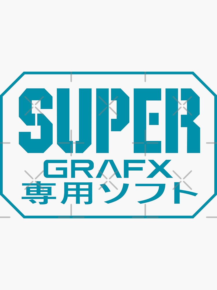 "Super Grafx Japan Logo" Sticker for Sale by RubenCRM | Redbubble