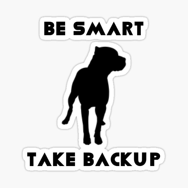 "Take Backup" Sticker by brightgemini | Redbubble