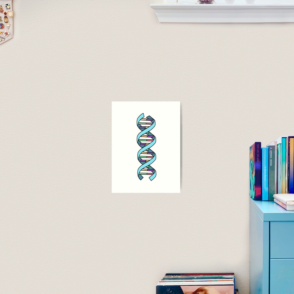 "Blue DNA Strand" Sticker for Sale by morgankorzik | Redbubble