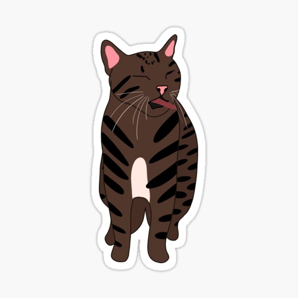 "tabby cat sticker" Sticker for Sale by smileydesignsco | Redbubble
