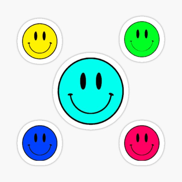 "cute, Indi, smiley faces, colorful." Sticker for Sale by ...