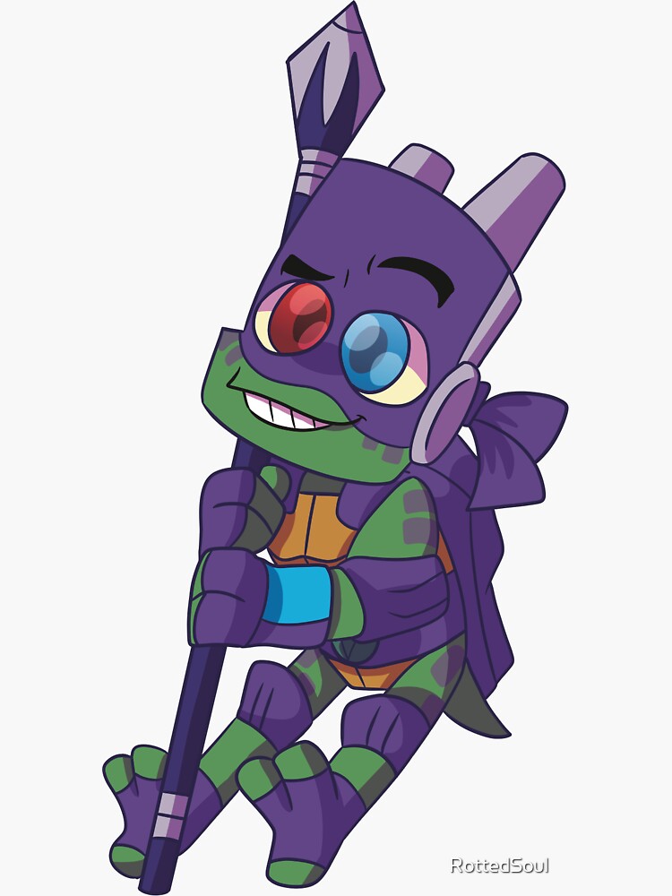 "ROTTMNT Donnie" Sticker for Sale by RottedSoul | Redbubble
