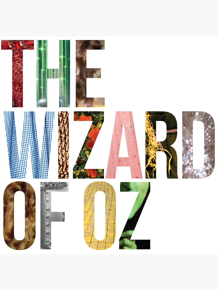 "The Wizard of Oz Typography " Sticker for Sale by juliannamarilee ...