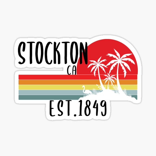 Stockton California Vintage Stickers | Redbubble