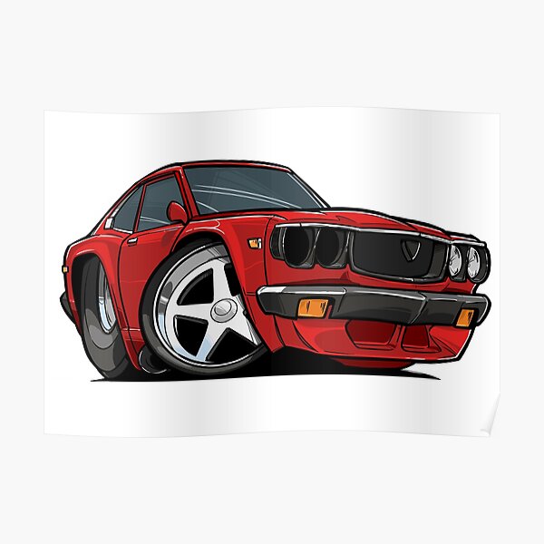 "Mazda RX3 Coupe" Poster for Sale by killustrator | Redbubble