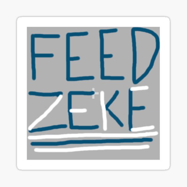 "Feed Zeke Sticker" Sticker by BballStickers | Redbubble