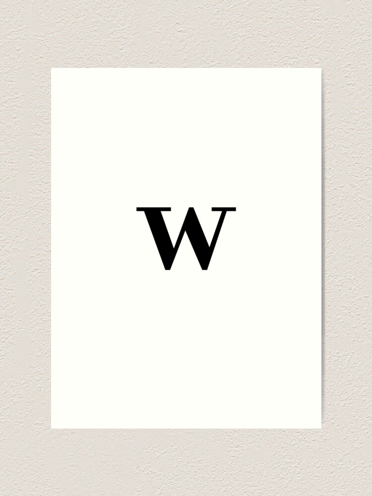 "Alphabet letter 'w'" Art Print for Sale by MitokDesignShop | Redbubble