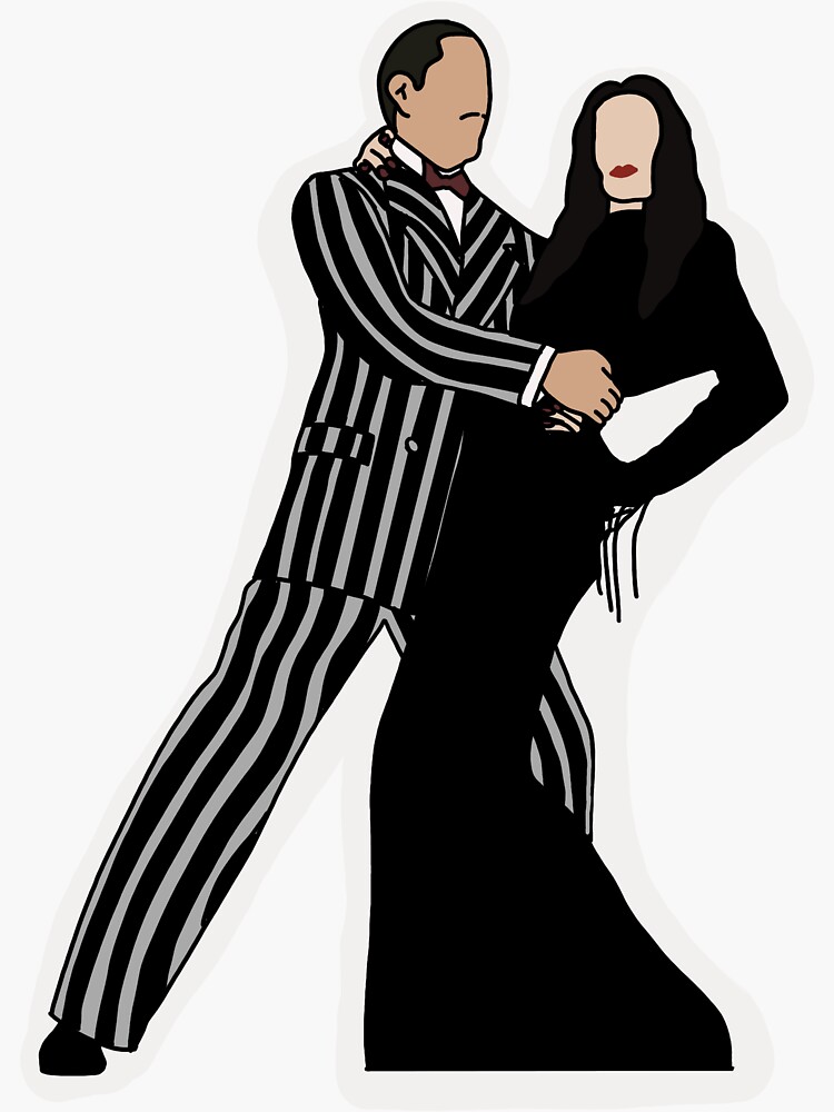 "gomez and morticia addams" Sticker for Sale by beezeegrace | Redbubble
