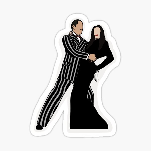 "gomez and morticia addams" Sticker for Sale by beezeegrace | Redbubble