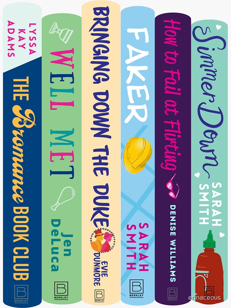 "Romance Book Stack" Sticker for Sale by erinaceous | Redbubble