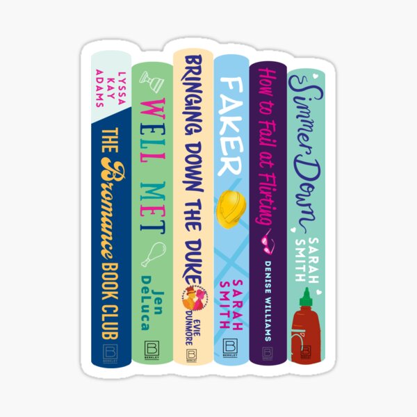 "Romance Book Stack" Sticker for Sale by erinaceous | Redbubble