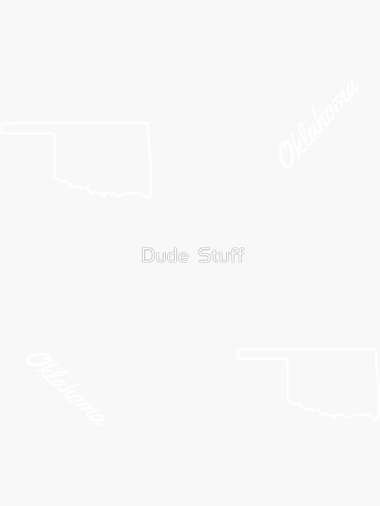"Oklahoma State Outline Pattern" Sticker for Sale by VsTheInternet ...