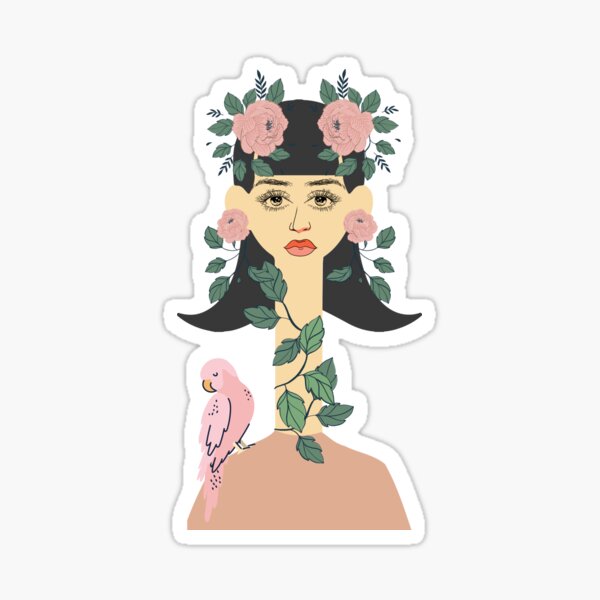 "Flower girl sticker" Sticker for Sale by Lightning-bug | Redbubble
