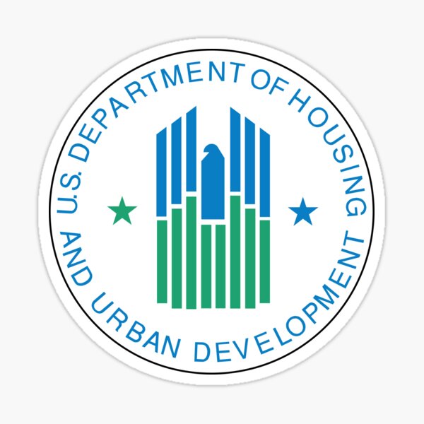 "US DEPARTMENT OF HOUSING AND URBAN DEVELOPMENT HUD" Sticker for Sale ...