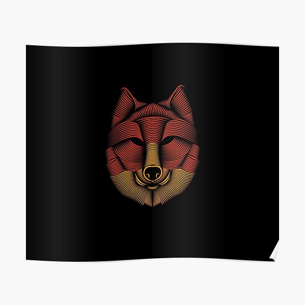 "Retro Ceremonial Native Fox mask" Poster for Sale by aMortalArtist ...