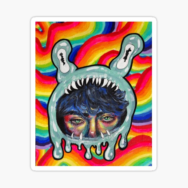 "Trippy Monster" Sticker by grumpyGraphics | Redbubble