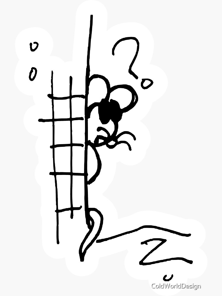 "Peeping Window Rat" Sticker for Sale by ColdWorldDesign | Redbubble